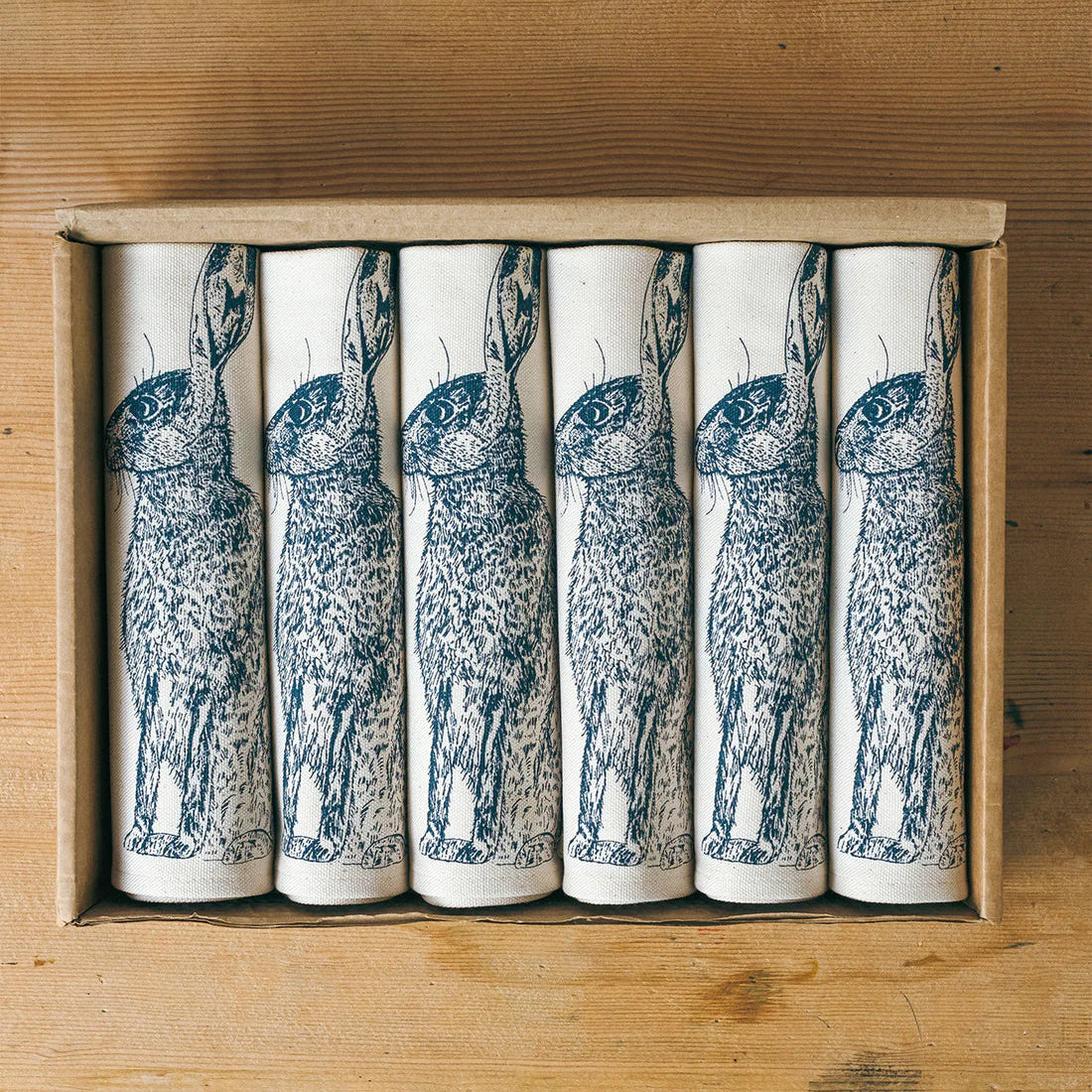 Lottie Day - Blue Hare Napkin Set | Handmade Homewares – Atwin Store
